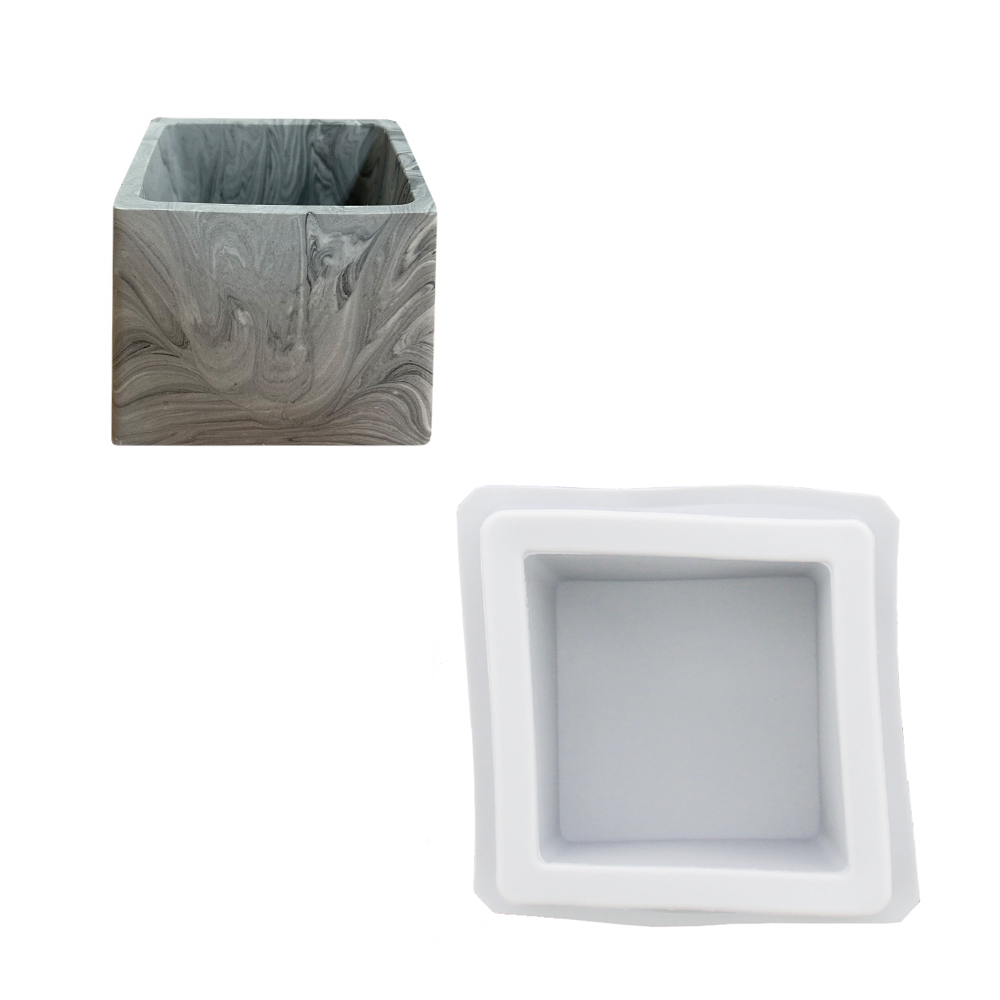 Square Flower Pot Mould - Polysil
